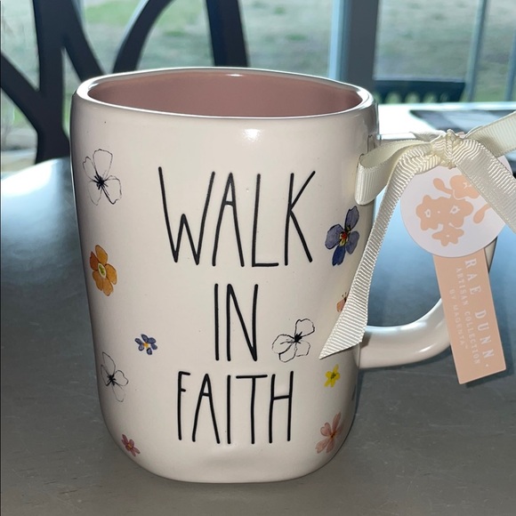 Rae Dunn | Dining | Rae Dunn Walk In Faith Floral Mug | Poshmark